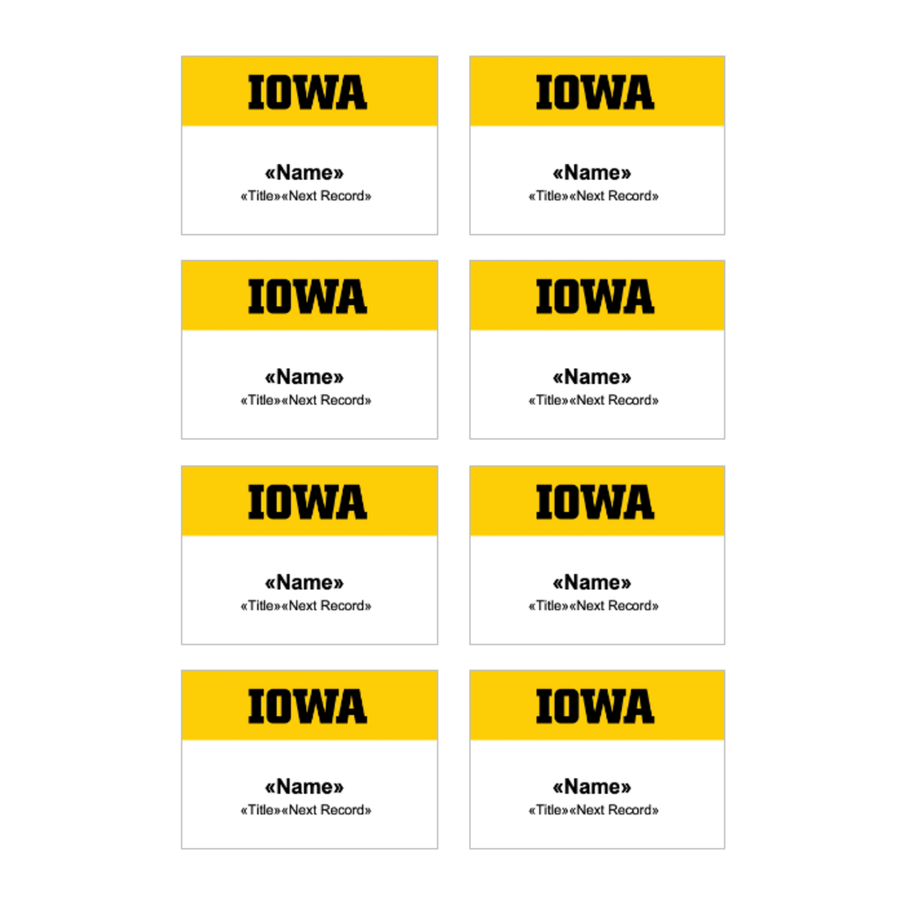 Template library | Brand Manual - The University of Iowa