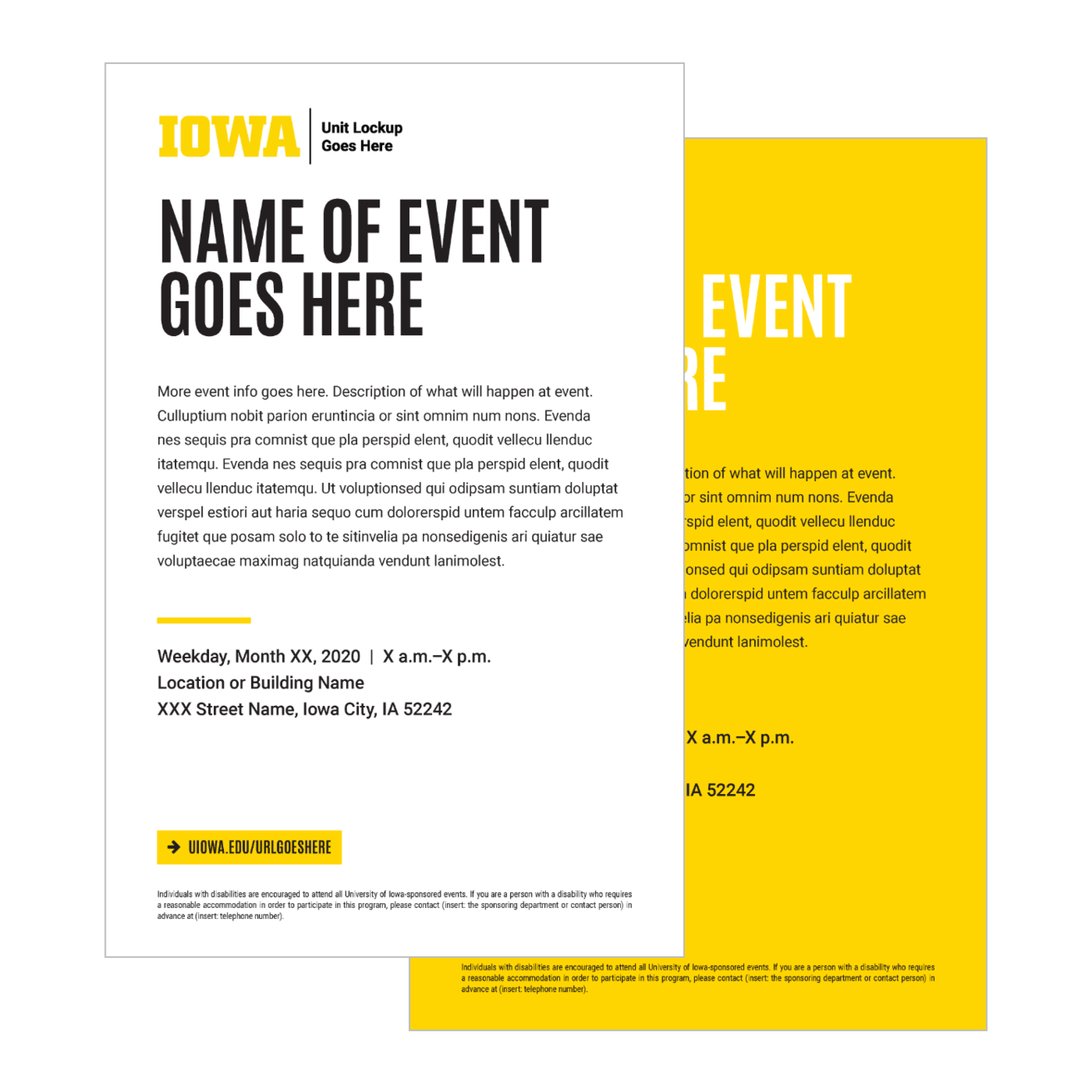 Template library | Brand Manual - The University of Iowa