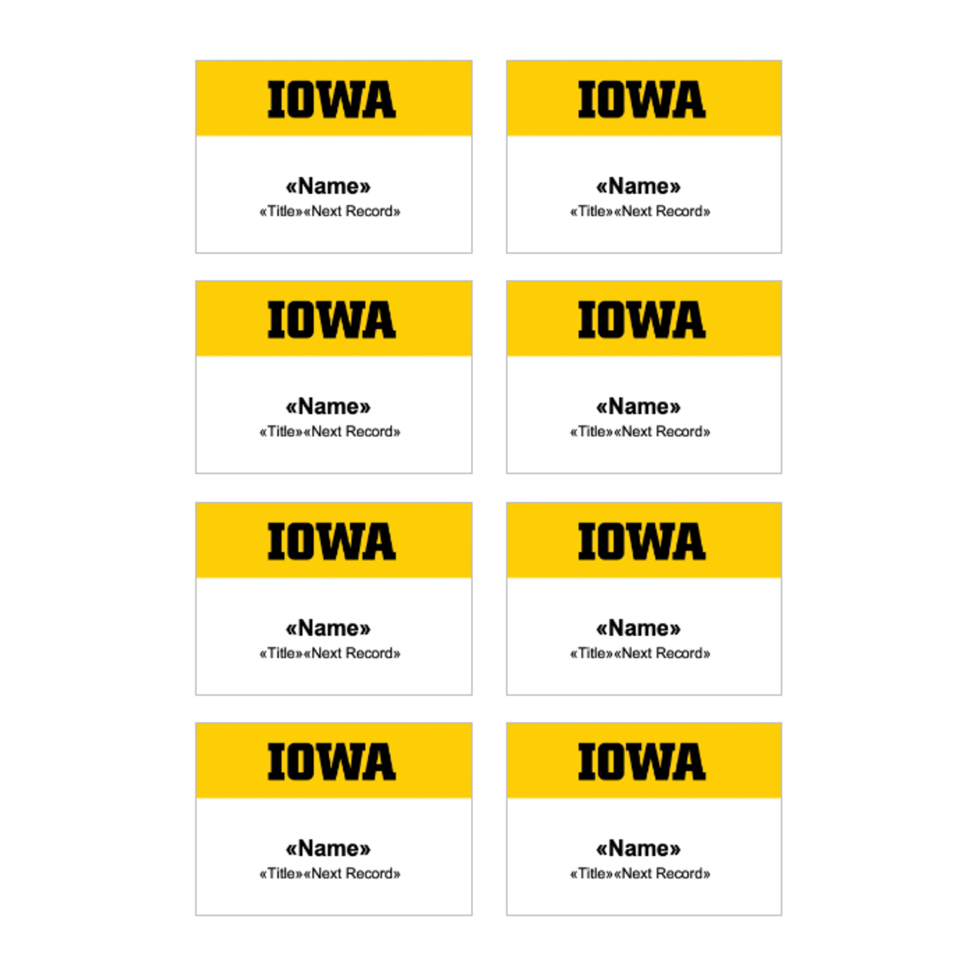 Template library | Brand Manual - The University of Iowa