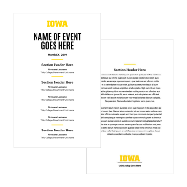 Template library | Brand Manual - The University of Iowa