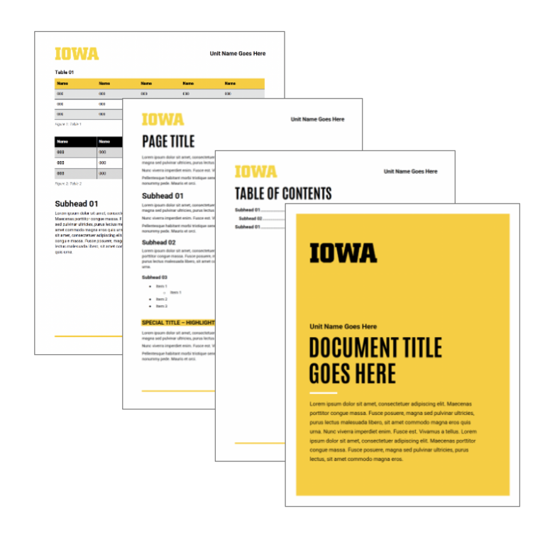 Template library | Brand Manual - The University of Iowa